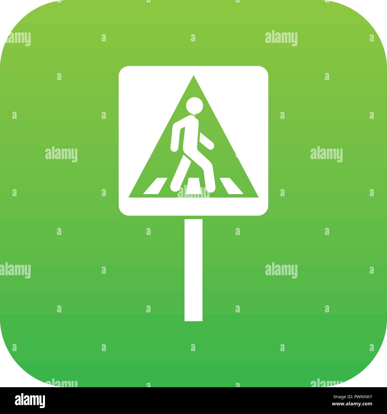 Green walk man traffic sign Stock Vector Images - Alamy