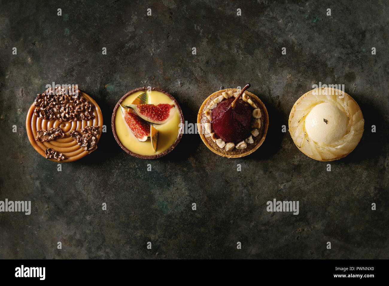 Variety of sweet tartlets Stock Photo - Alamy