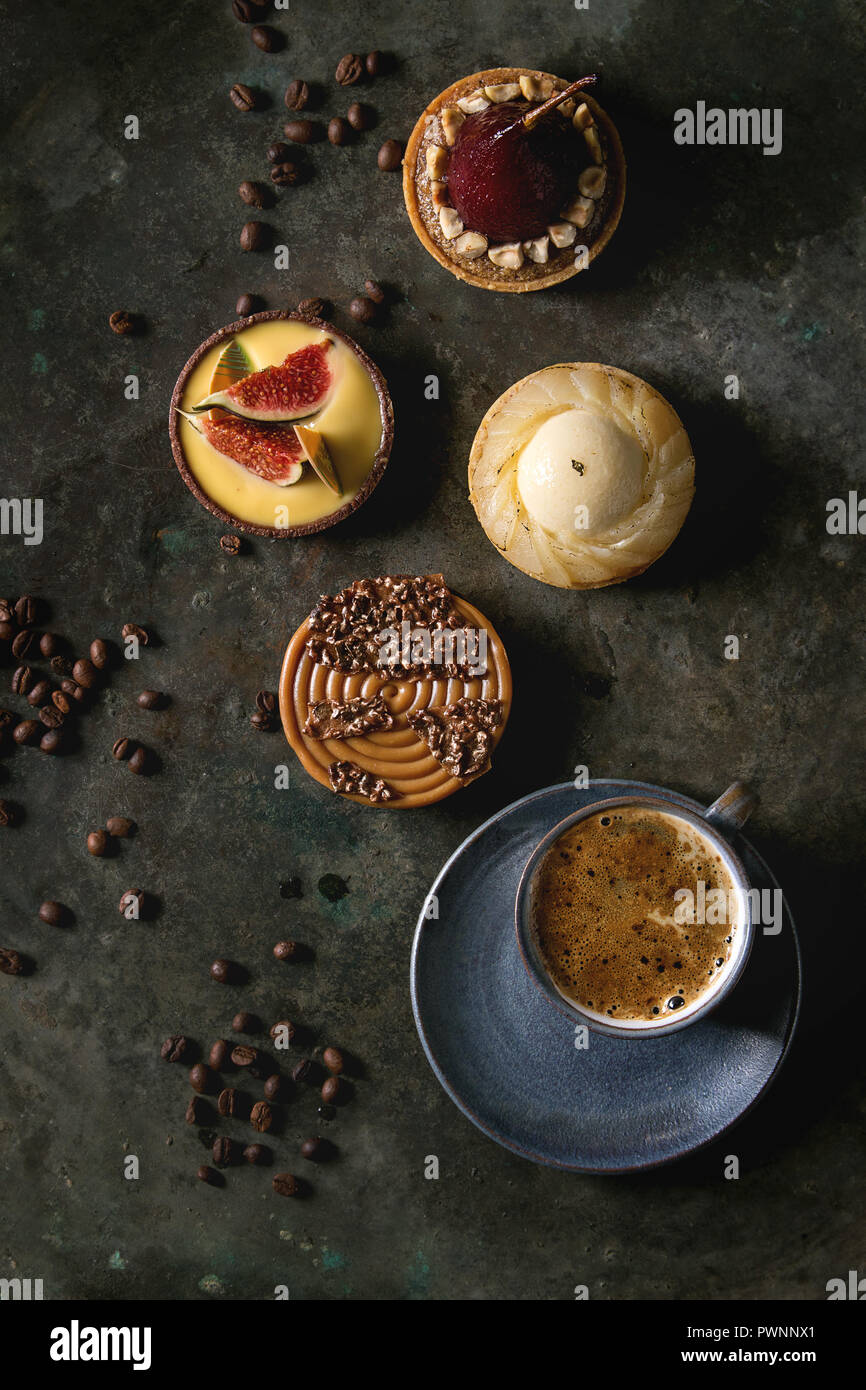 Variety of sweet tartlets Stock Photo - Alamy