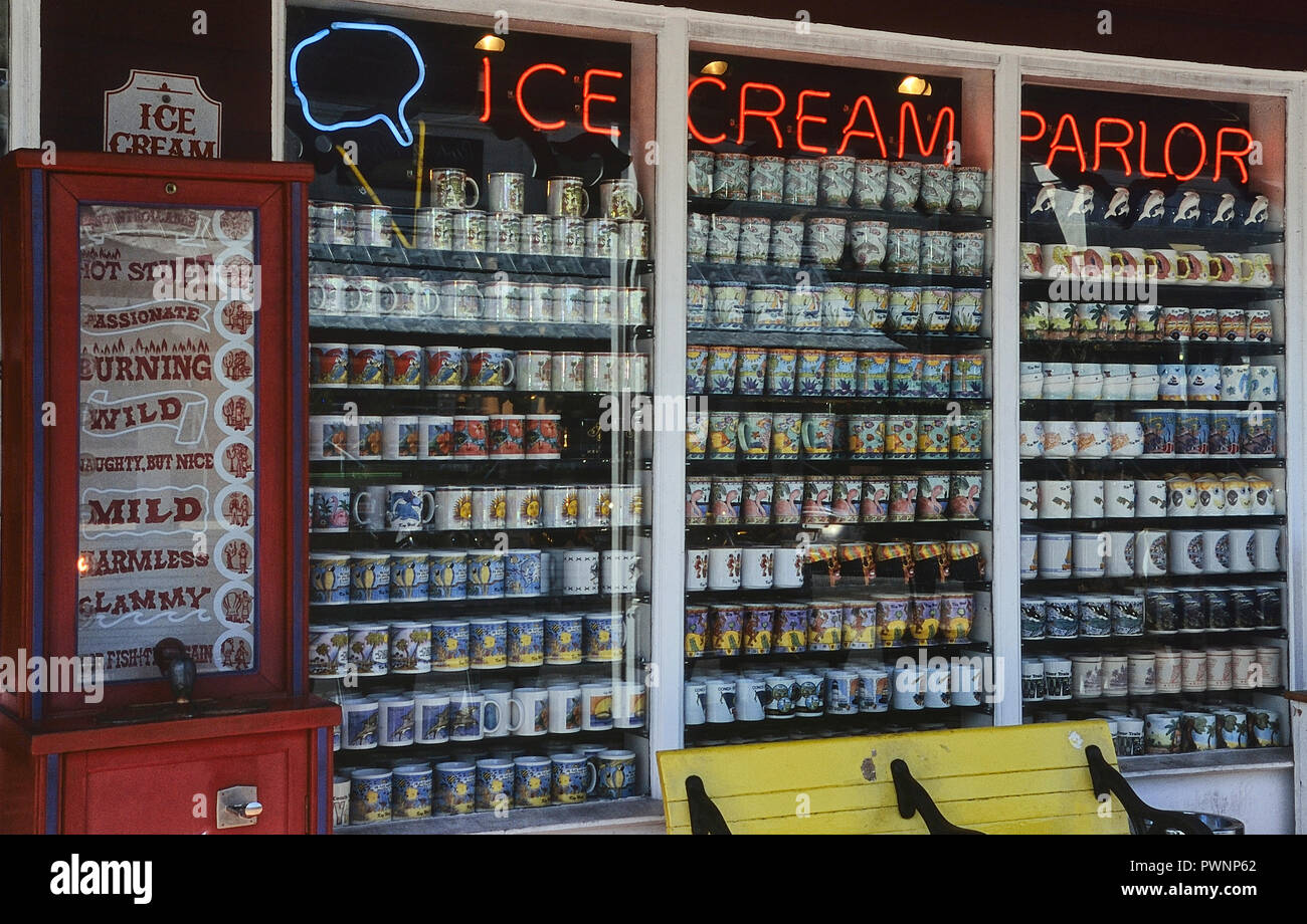 Ice cream parlor, Key West, Florida, USA Stock Photo - Alamy