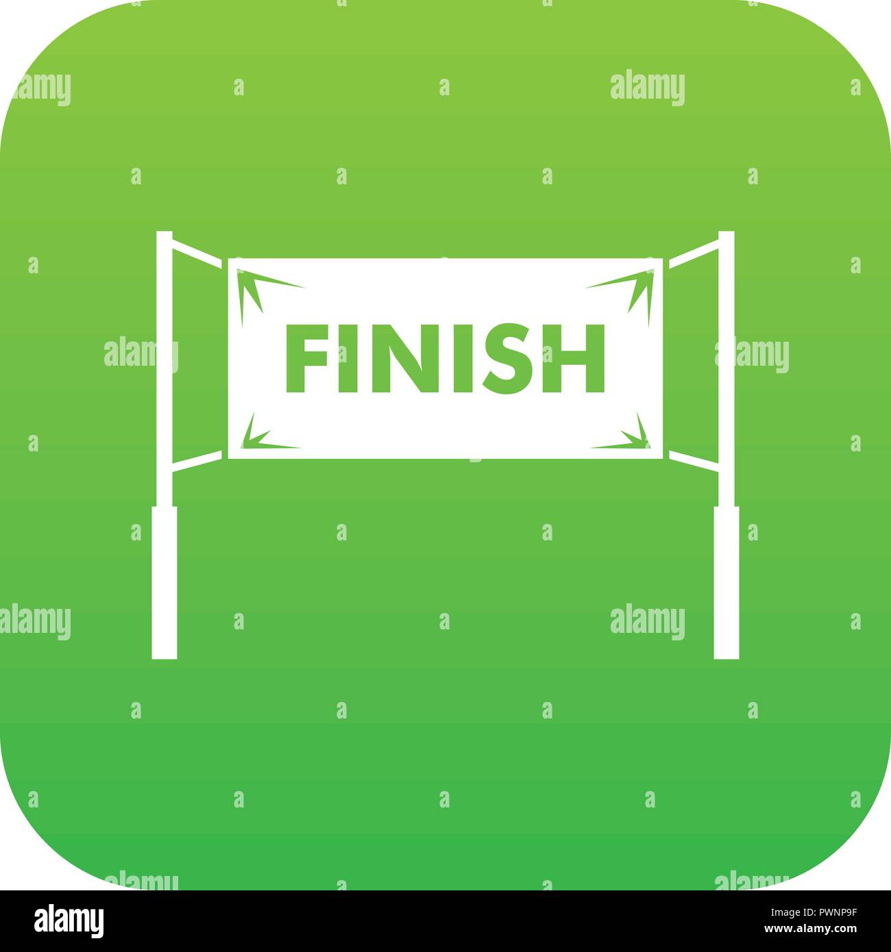 Finish line gates icon digital green Stock Vector Image & Art - Alamy