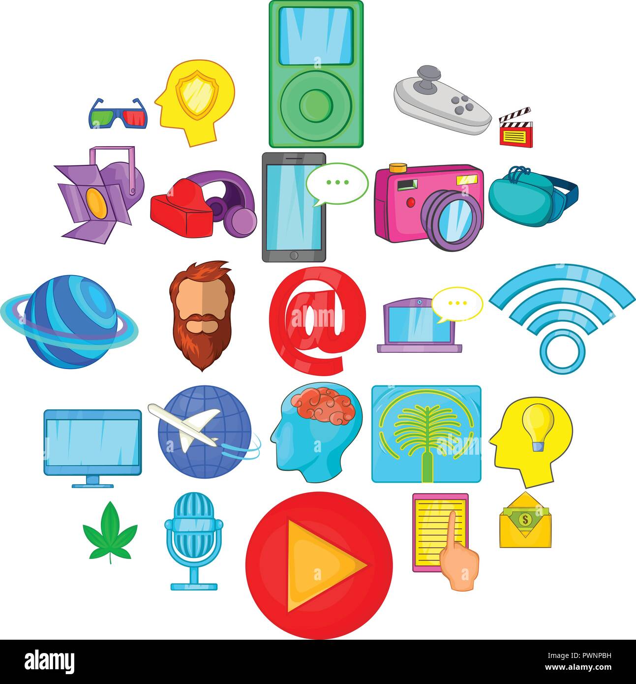 Patent icons set, cartoon style Stock Vector Image & Art - Alamy