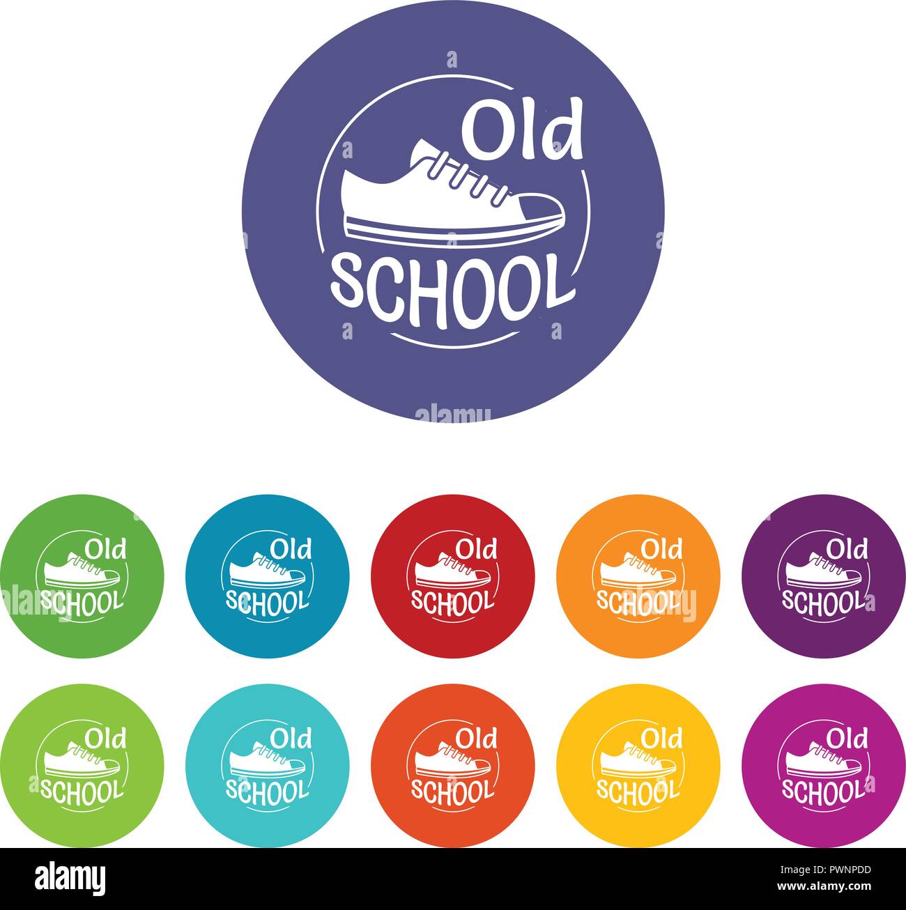 Old school icons set vector color Stock Vector Image & Art - Alamy