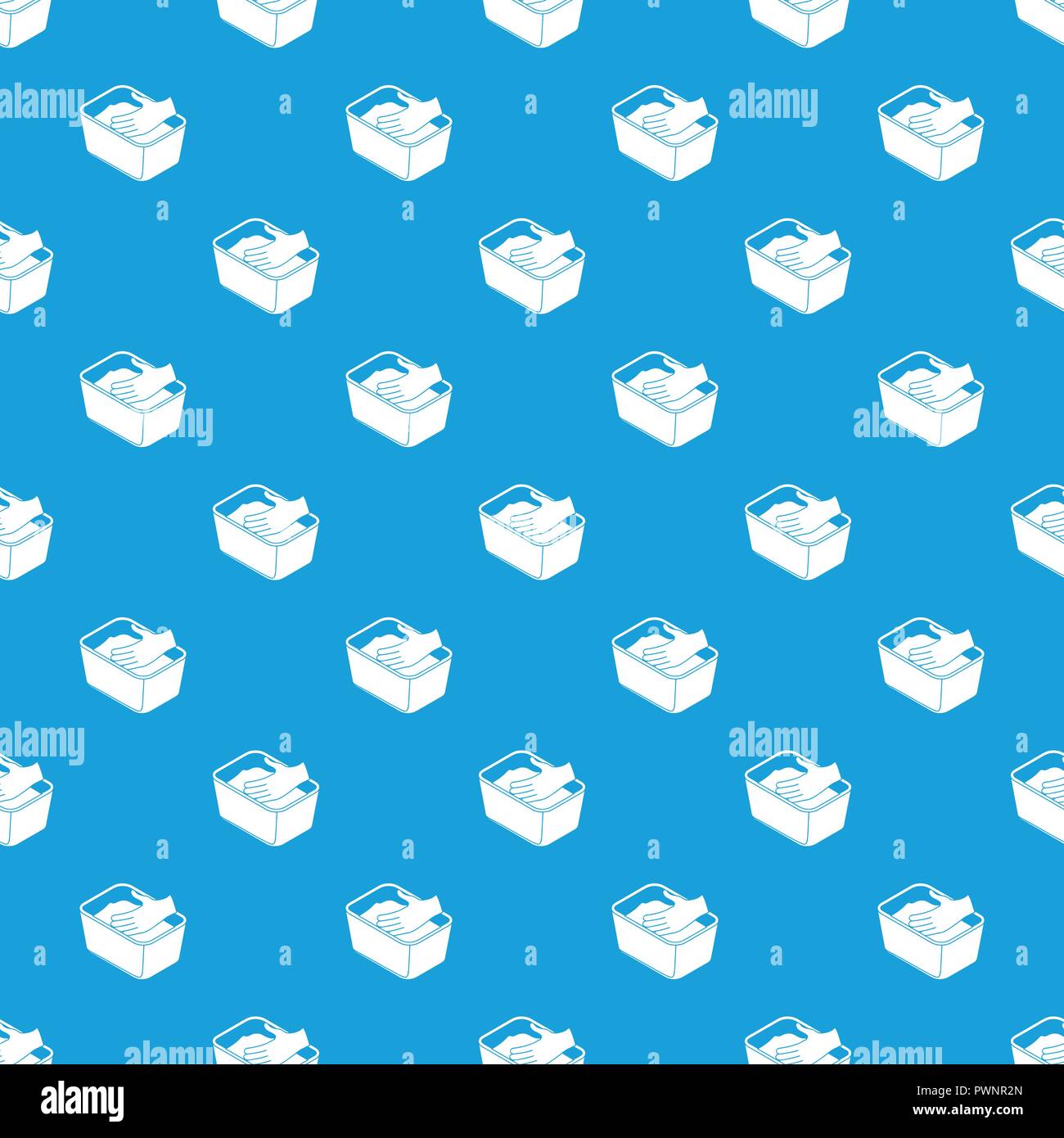 Hand washing clothes pattern vector seamless blue Stock Vector Image ...