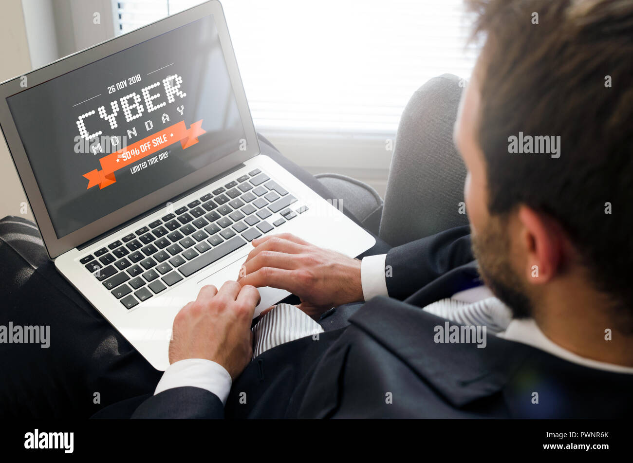 Banner advertising laptop hi-res stock photography and images - Alamy