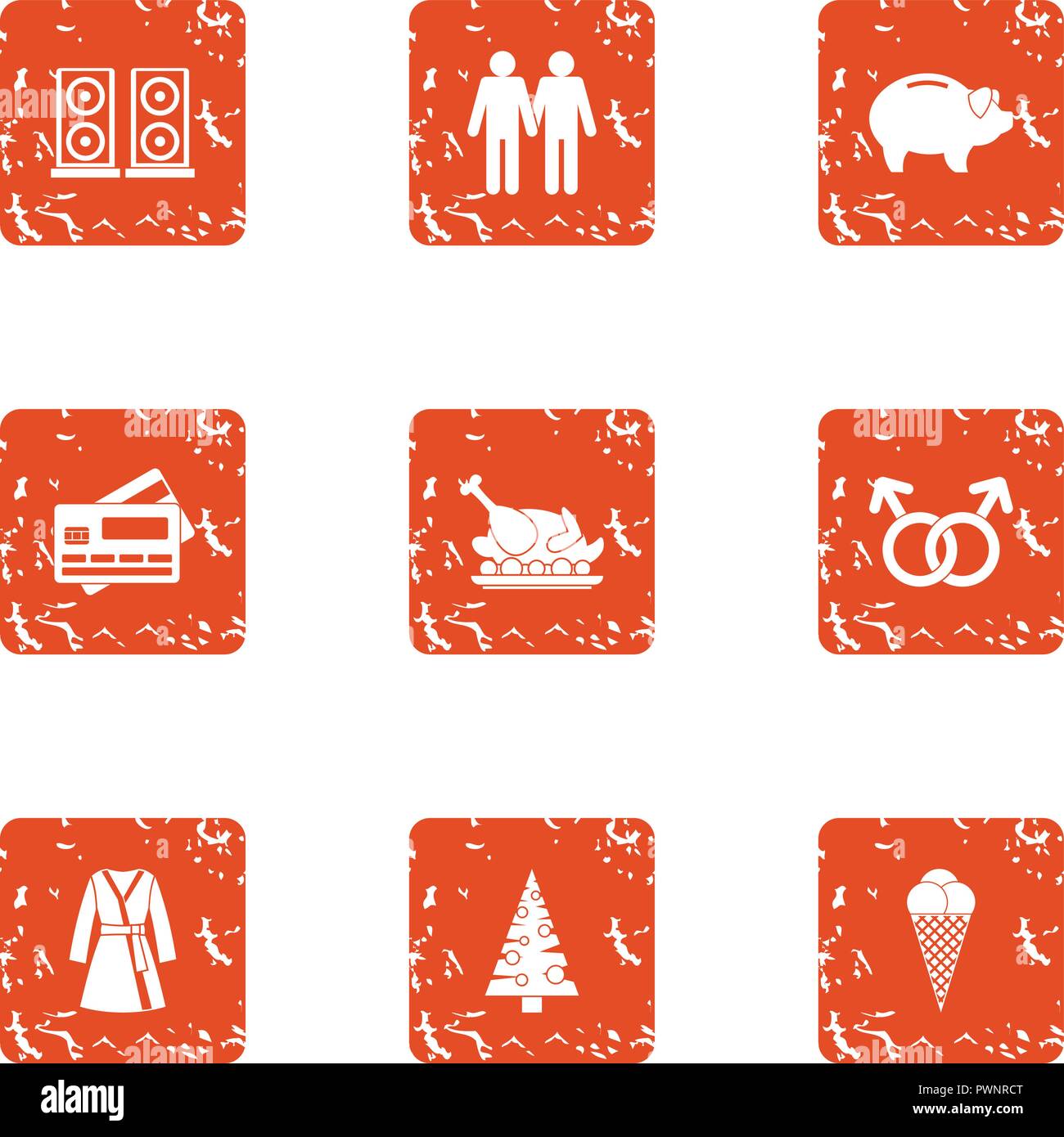 Cash nexus icons set, grunge style Stock Vector Image & Art - Alamy
