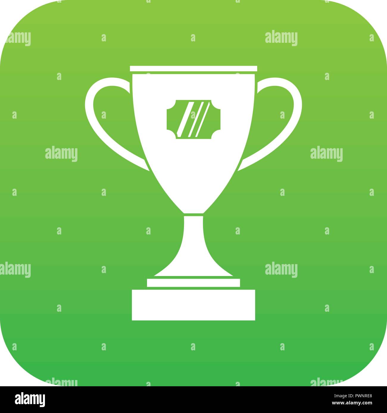Winner cup icon digital green Stock Vector Image & Art - Alamy