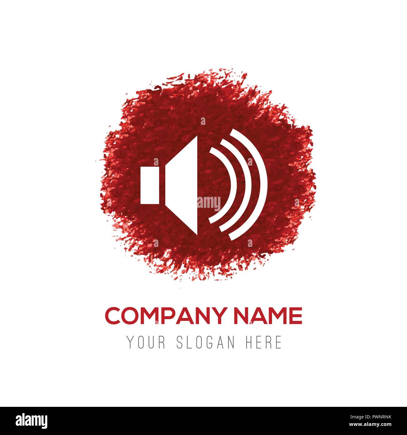 speaker icon - Red WaterColor Circle Splash Stock Vector Image & Art ...