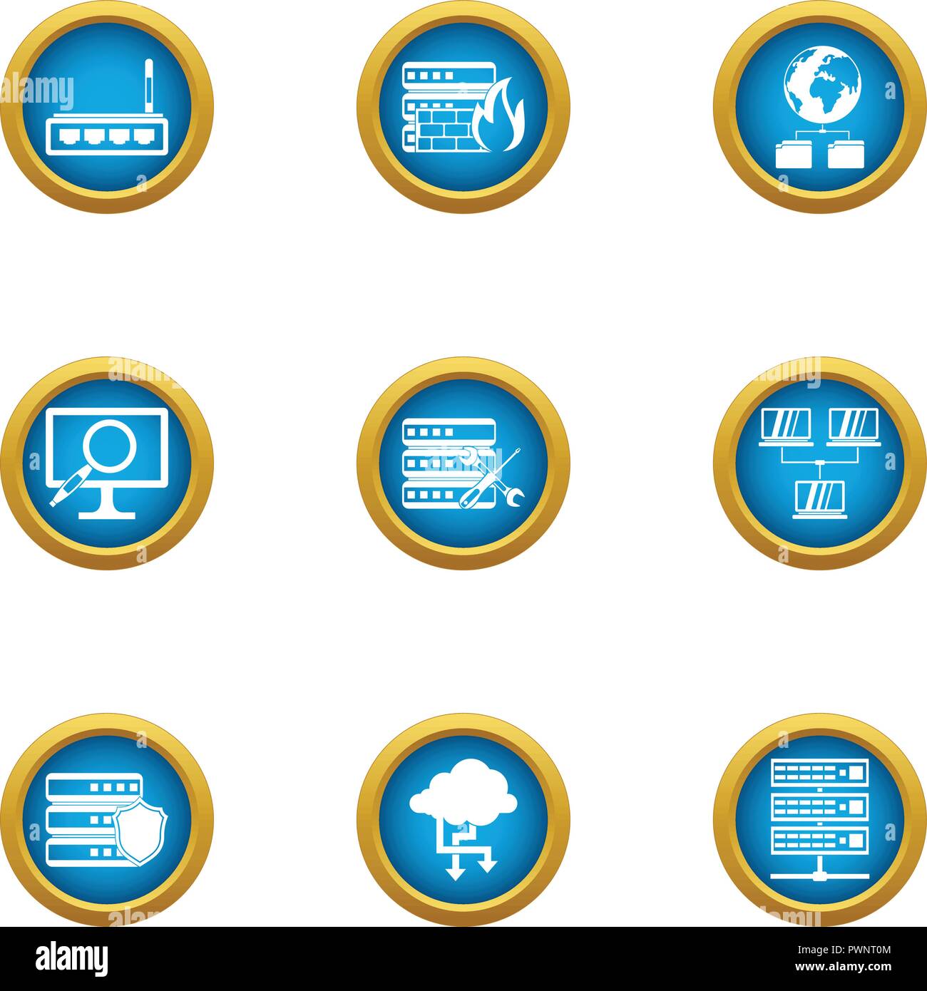 Display unit icons set, flat style Stock Vector Image & Art - Alamy