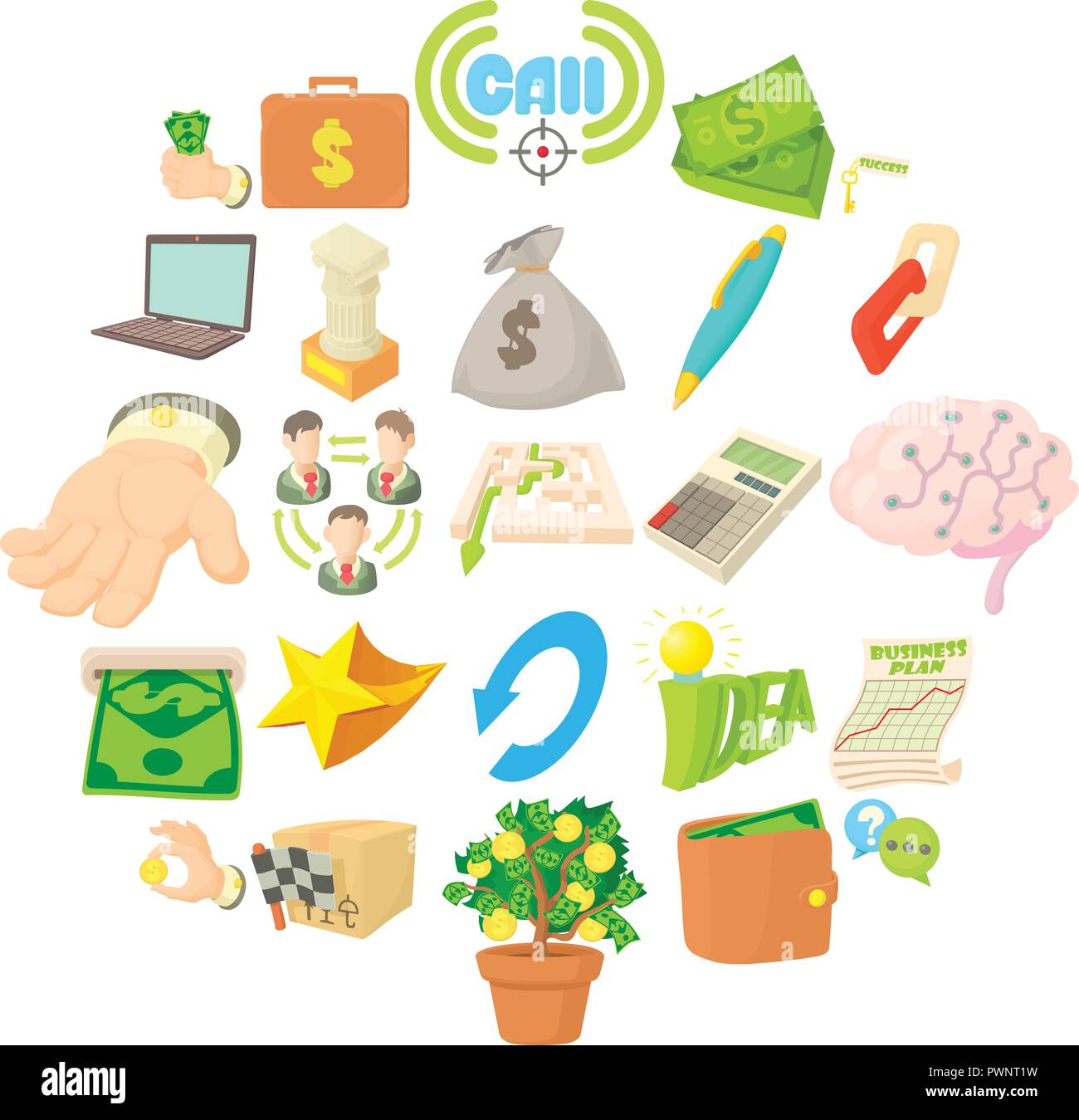 Payment by cash icons set, cartoon style Stock Vector Image & Art - Alamy
