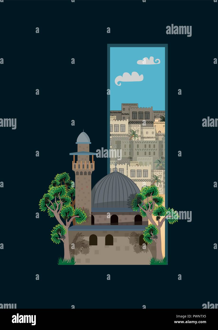Islamic historical drawings set for children Stock Vector Image & Art ...