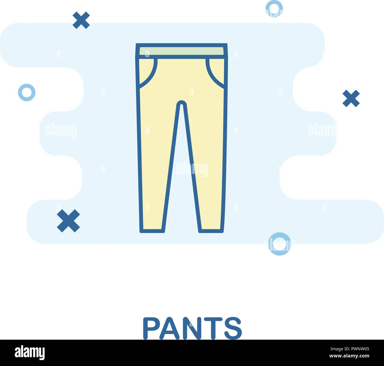 Denim white pants Stock Vector Images - Alamy