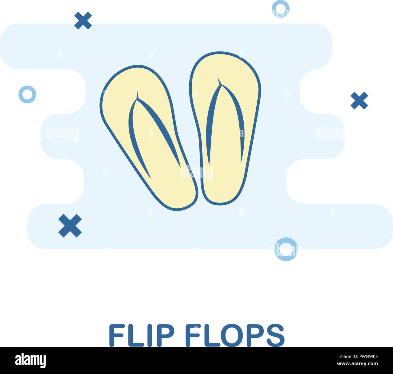 Flip Flops icon. Monochrome style design from clothes collection. UX ...