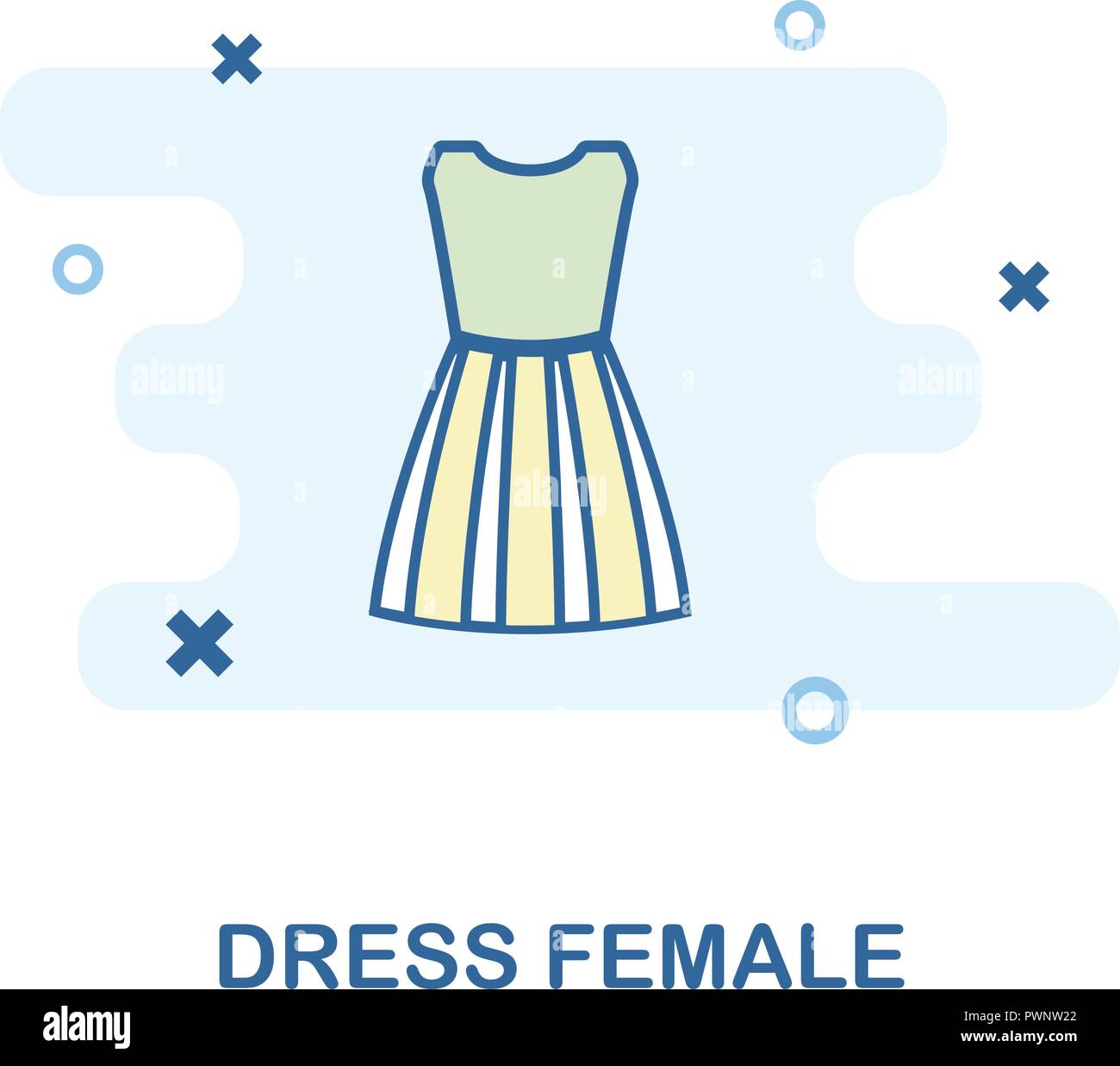 Dress Female icon. Monochrome style design from clothes collection. UX ...