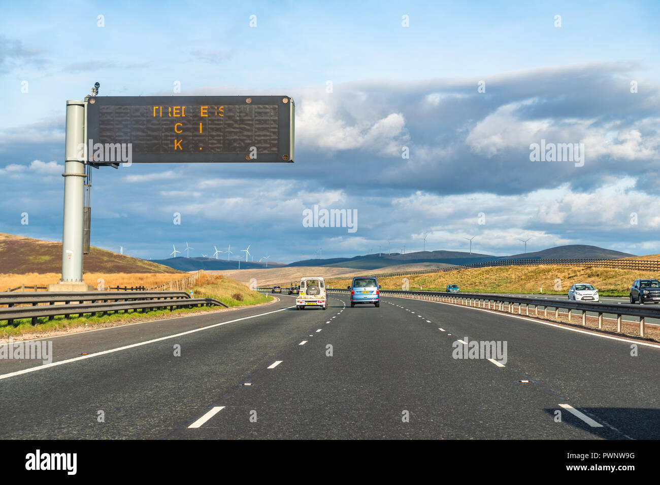 M6 motorway sign hi-res stock photography and images - Alamy