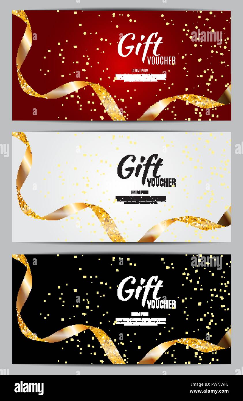 Luxury Members, Gift Card Template for a festive gift card, coupon and ...