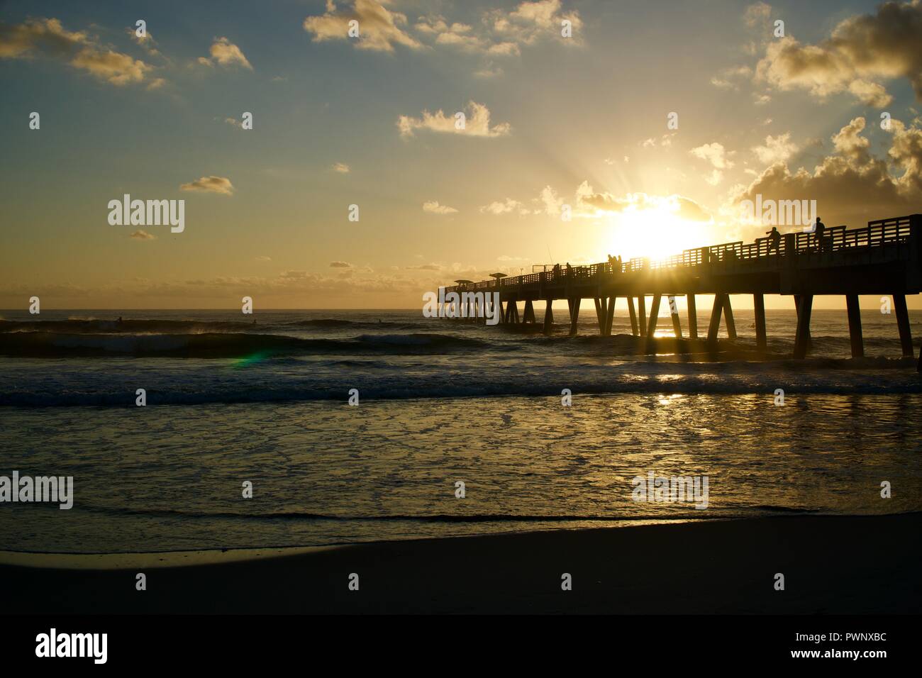 Jacksonville beach pier hi-res stock photography and images - Alamy