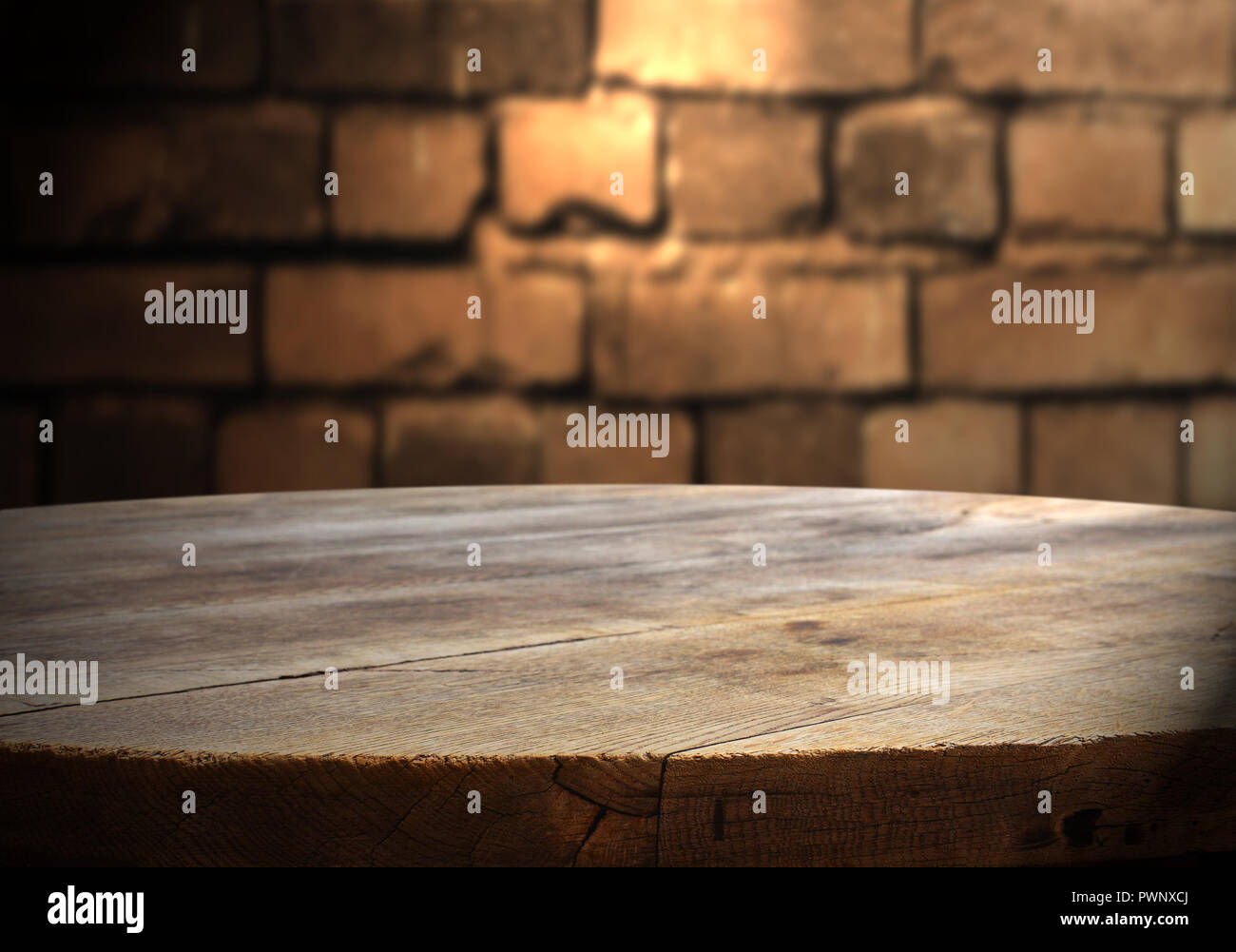 empty table for product display montages Stock Photo - Alamy