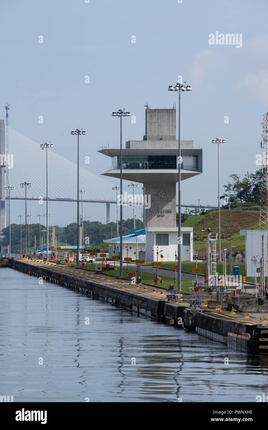 Central America, Panama, Colon. Panama Canal. New Panamax Agua Clara ...