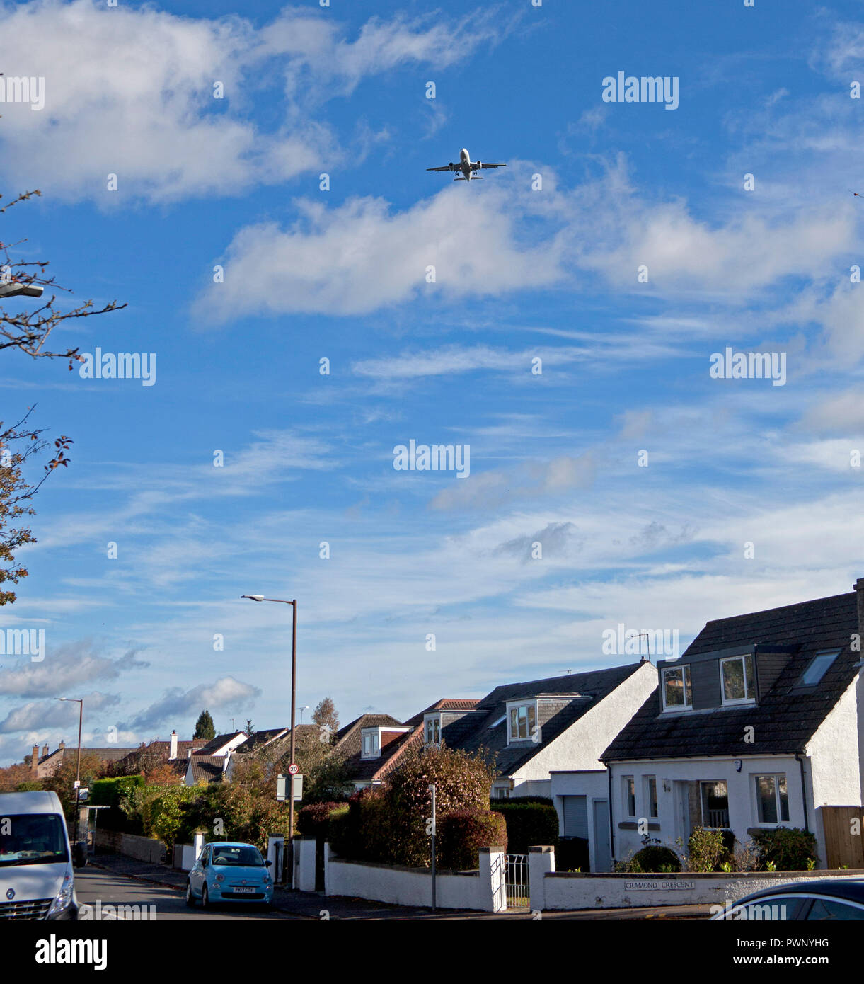 Edinburgh airport flight path hi-res stock photography and images - Alamy