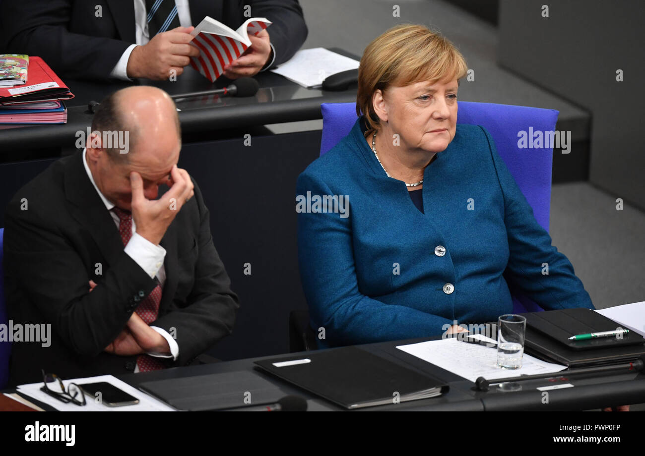Berlin, Germany. 17th Oct, 2018. Federal Chancellor Angela Merkel (CDU ...