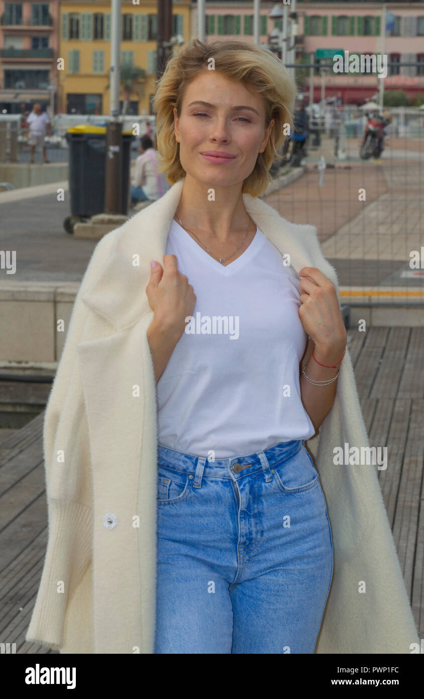 Cannes, France - October 16, 2018: MIPCOM with Actress Viktoria Maslova ...