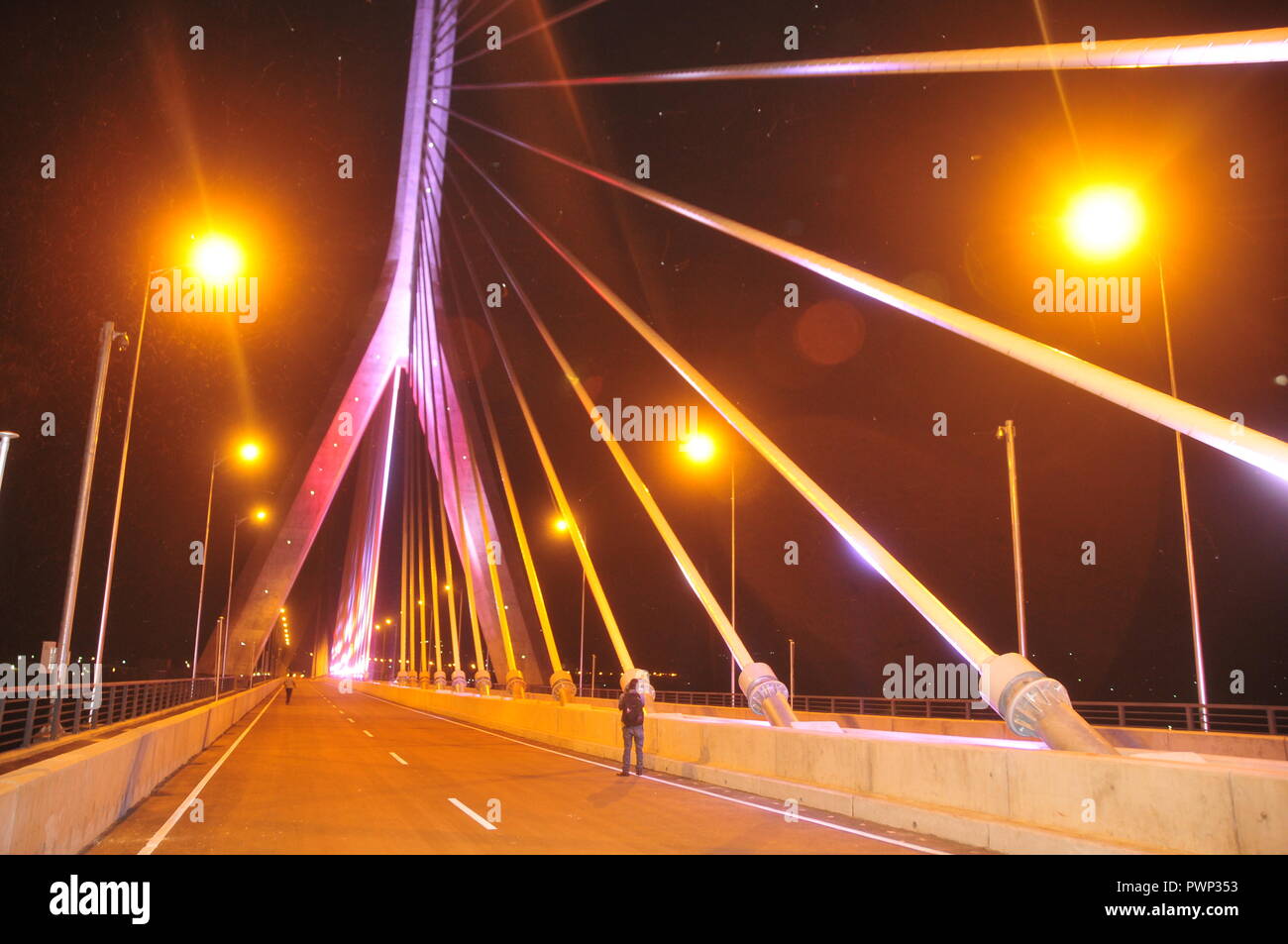 Jinja, Uganda. 17th, October, 2018. Illumination done at the Source of ...