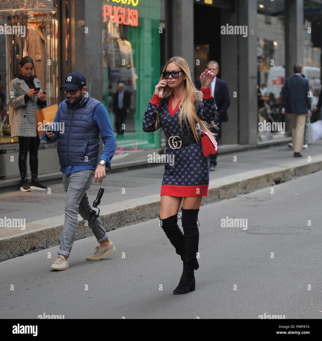 Milan, Italy. 17th Oct, 2018. Taylor Mega in the center Taylor Mega, a ...