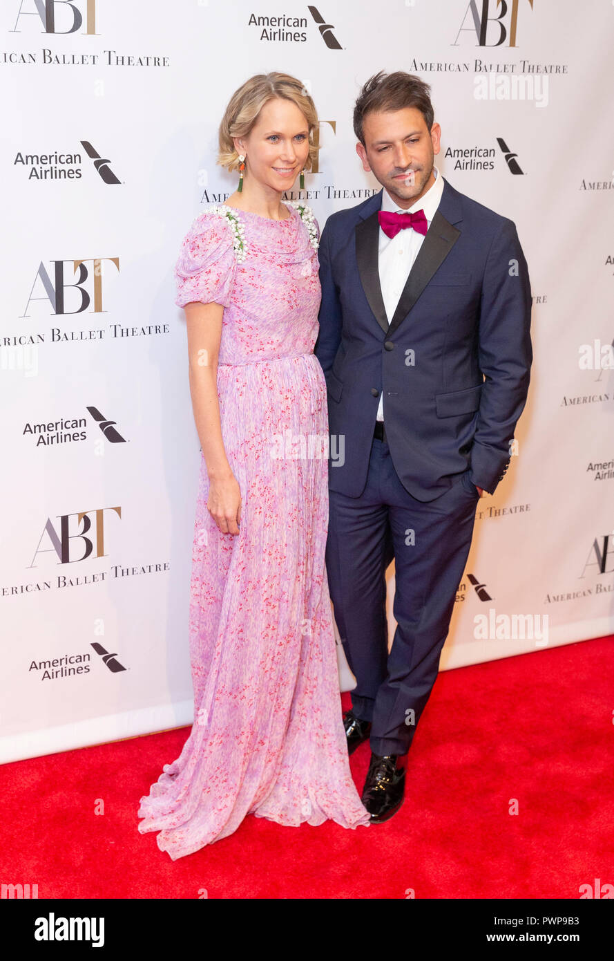 New York, NY - October 17, 2018: Indre Rockefeller wearing Carolina ...