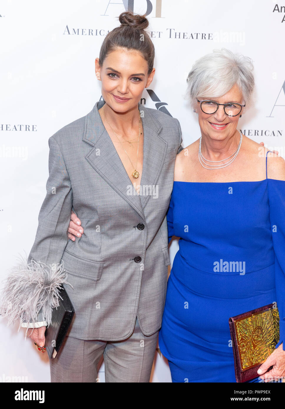 New York, NY - October 17, 2018: Katie Holmes and Kathleen Stothers ...