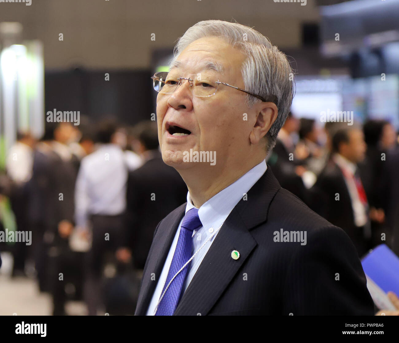 Tokyo, Japan. 18th Oct, 2018. Japanese electronics giant Hitachi ...