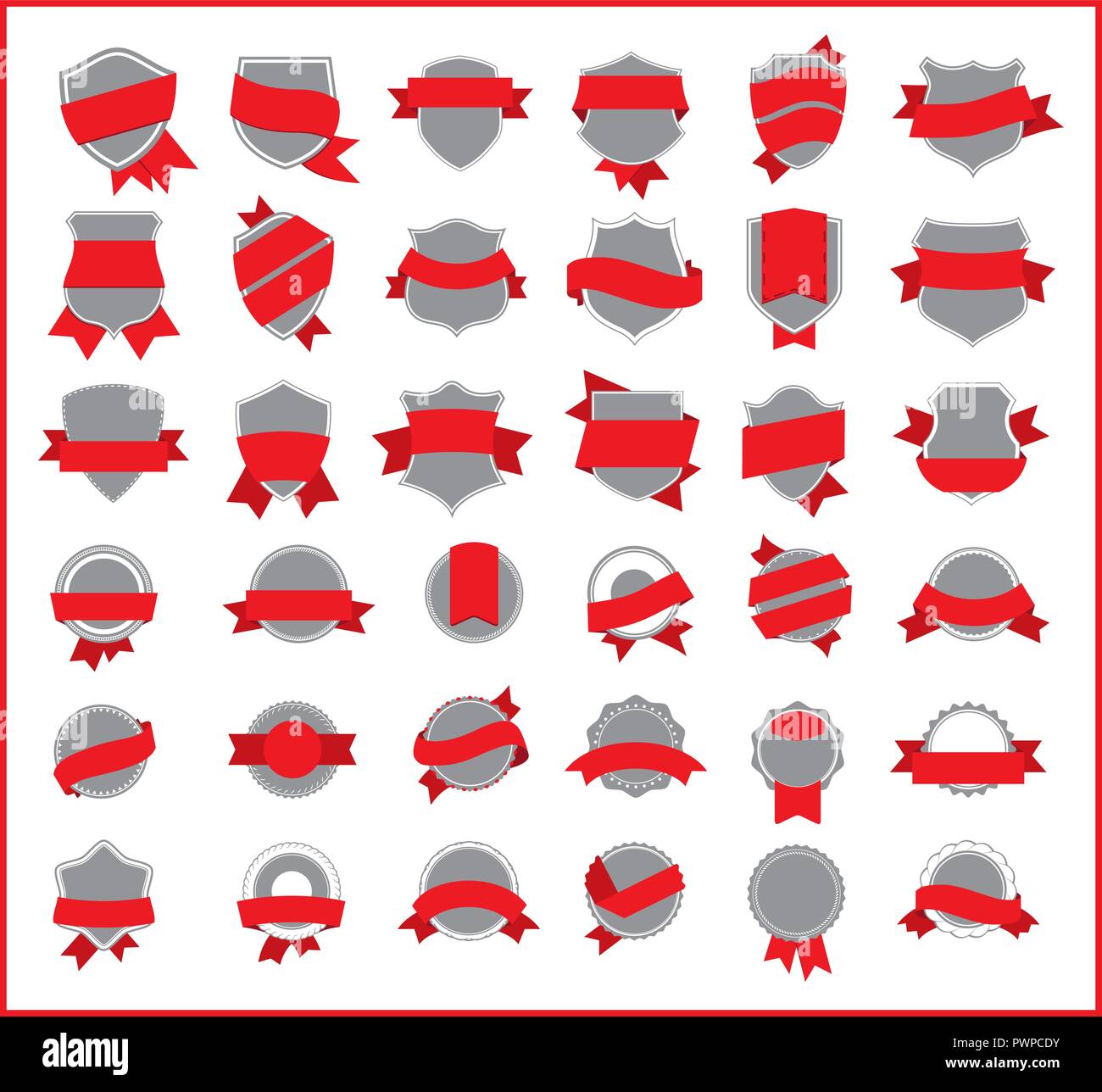 red stickers (set 2) vector illustration Stock Vector Image & Art - Alamy