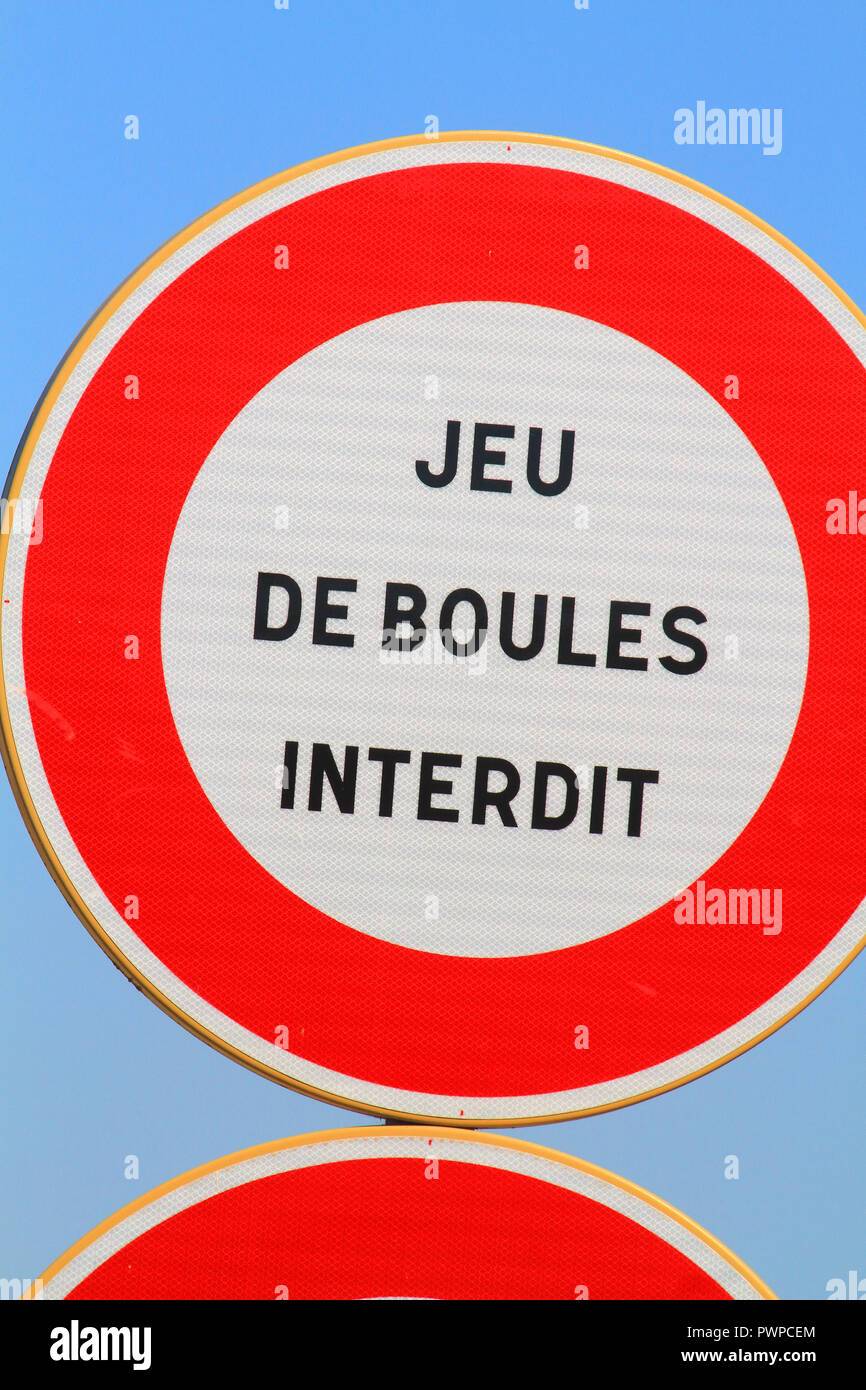 Petanque sign hi-res stock photography and images - Alamy