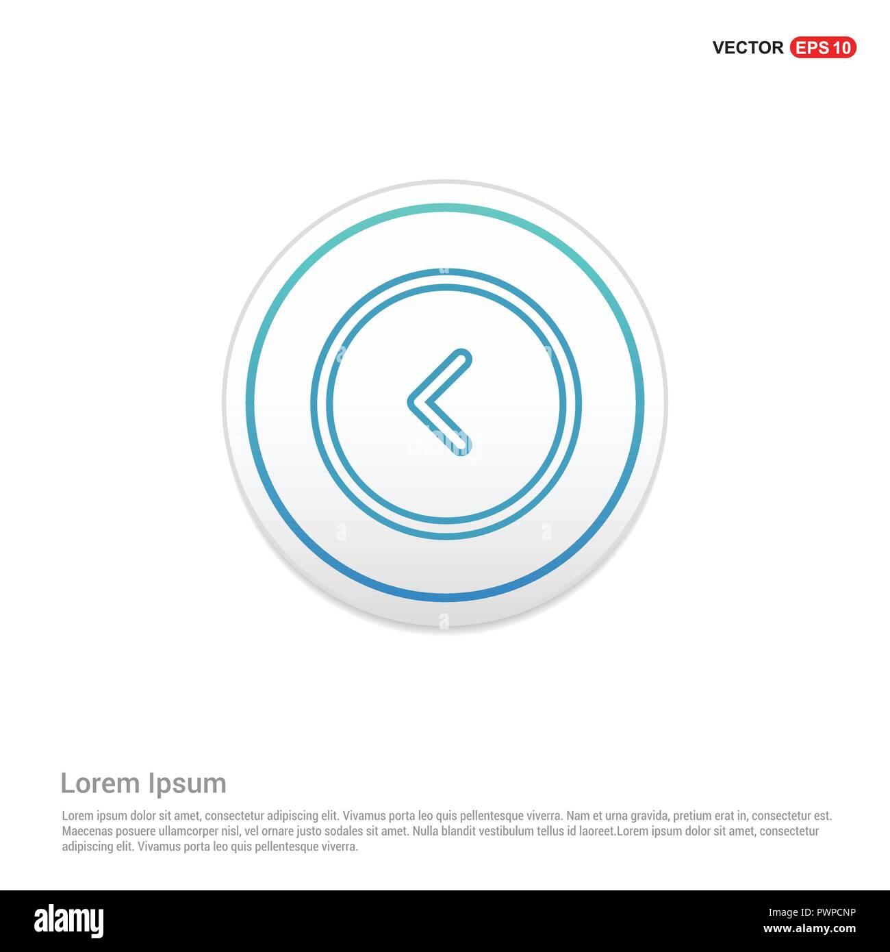 back icon - white circle button Stock Vector Image & Art - Alamy