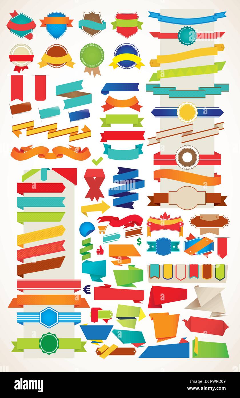 Collection of various ribbons and label Stock Vector Image & Art - Alamy