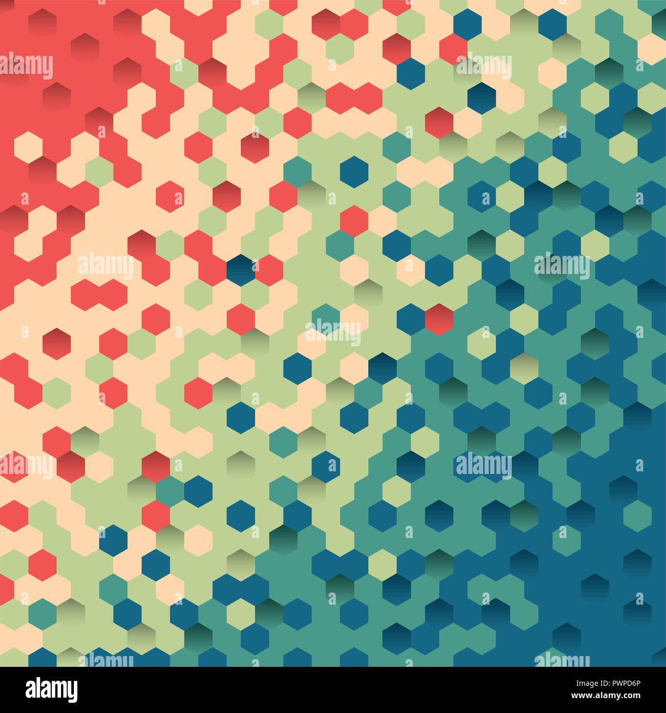 Background of colored hexagon vector illustration for your design Stock ...