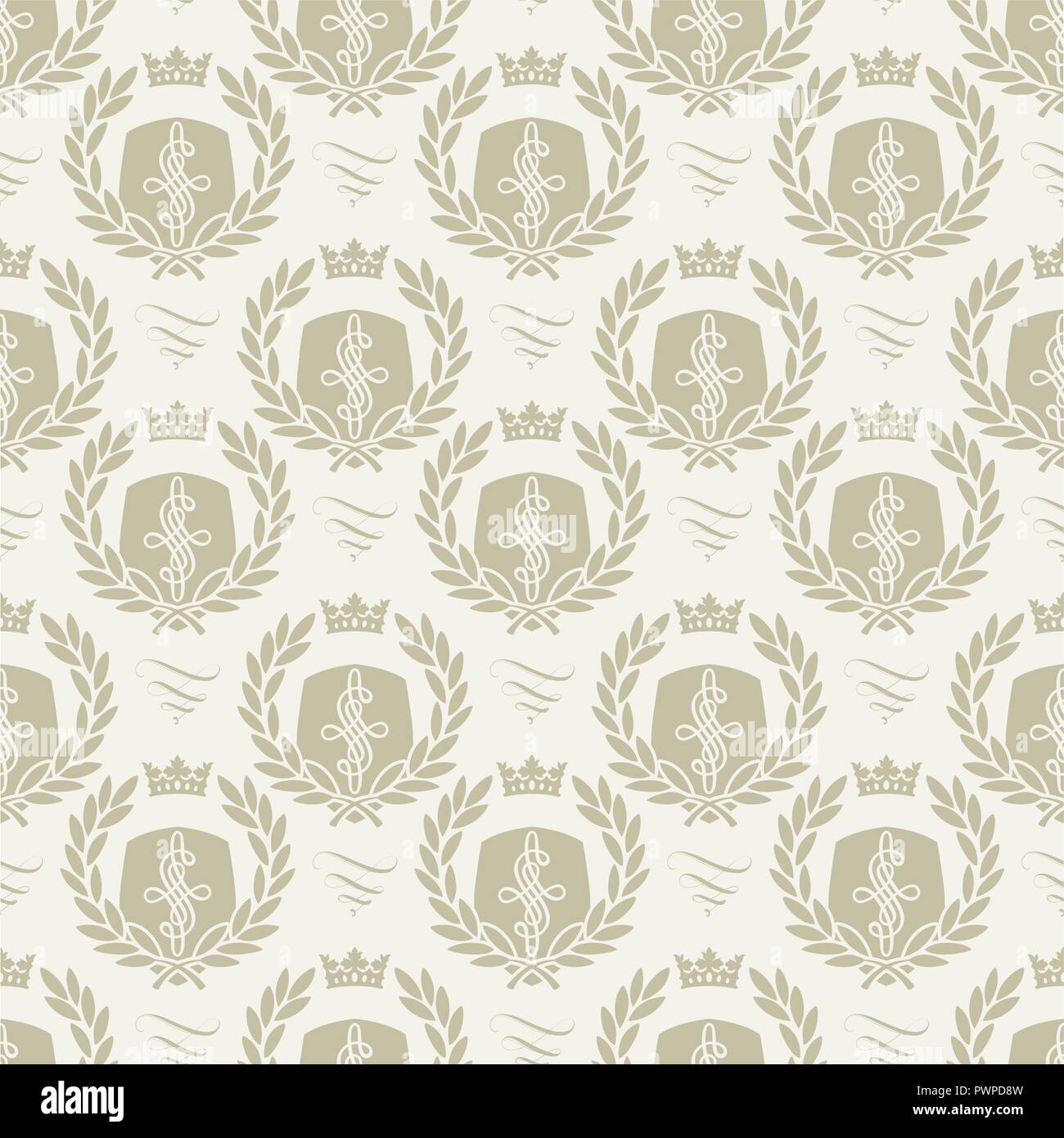 Seamless pattern crest vector illustration for your design Stock Vector ...