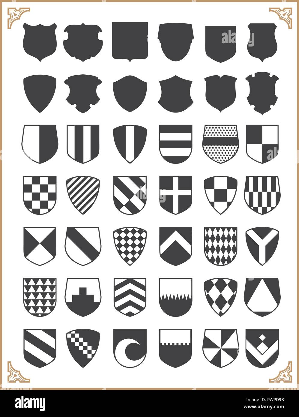 Shield Designs Vector
