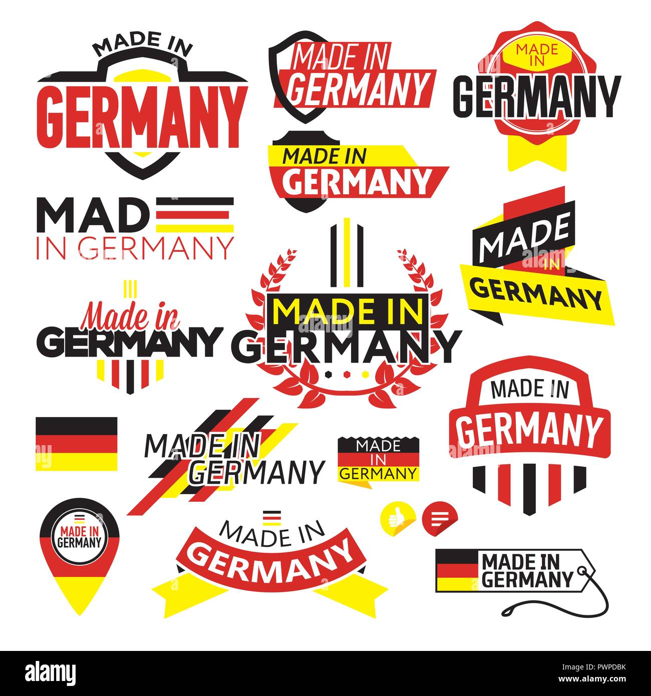 Label Made in Germany Vector badges for branding your product Stock ...
