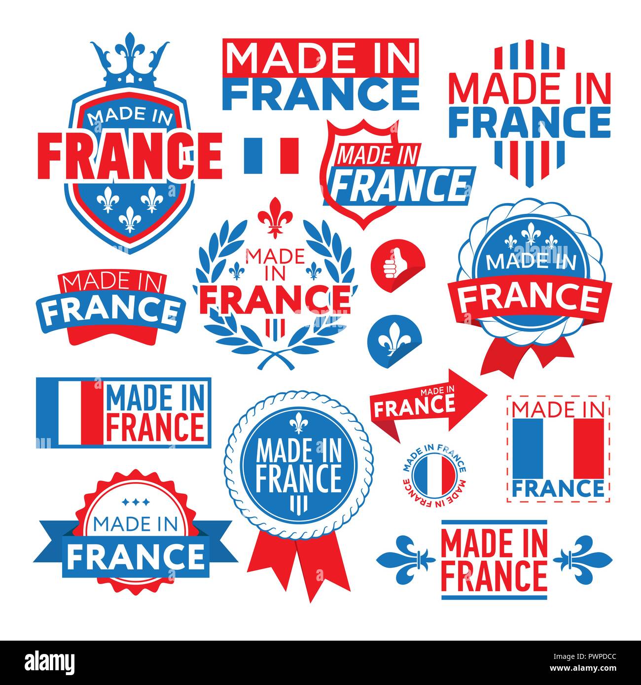 The label made in France Vector badges for branding your product Stock ...