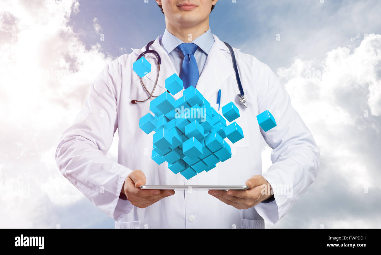 Analytical thinking of medical employee Stock Photo - Alamy