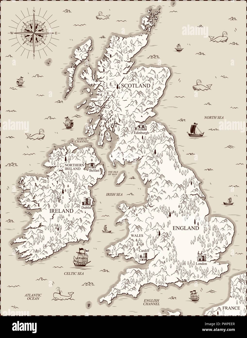Map Of Great Britain Template