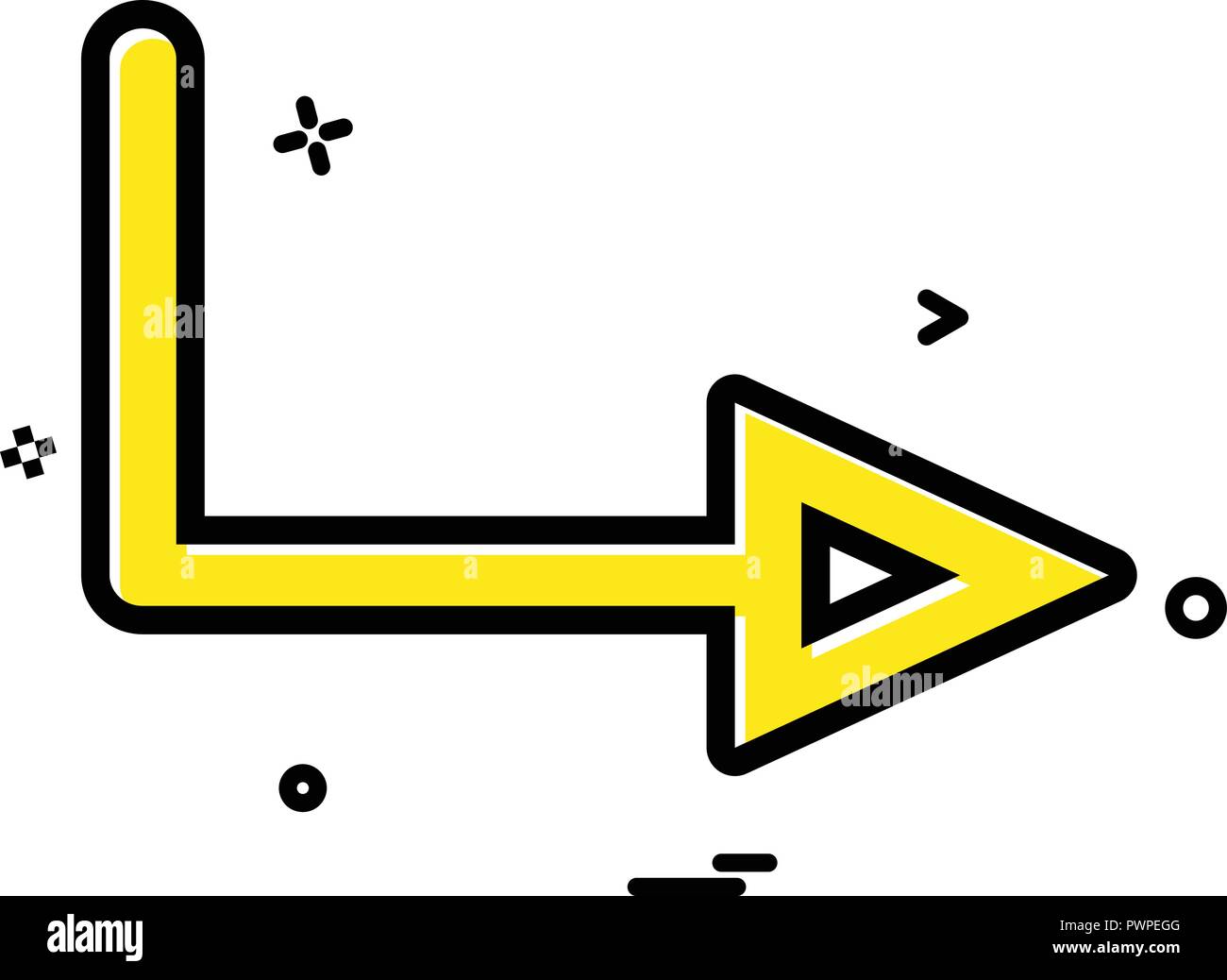 arrow right sign traffic icon vector design Stock Vector Image & Art ...