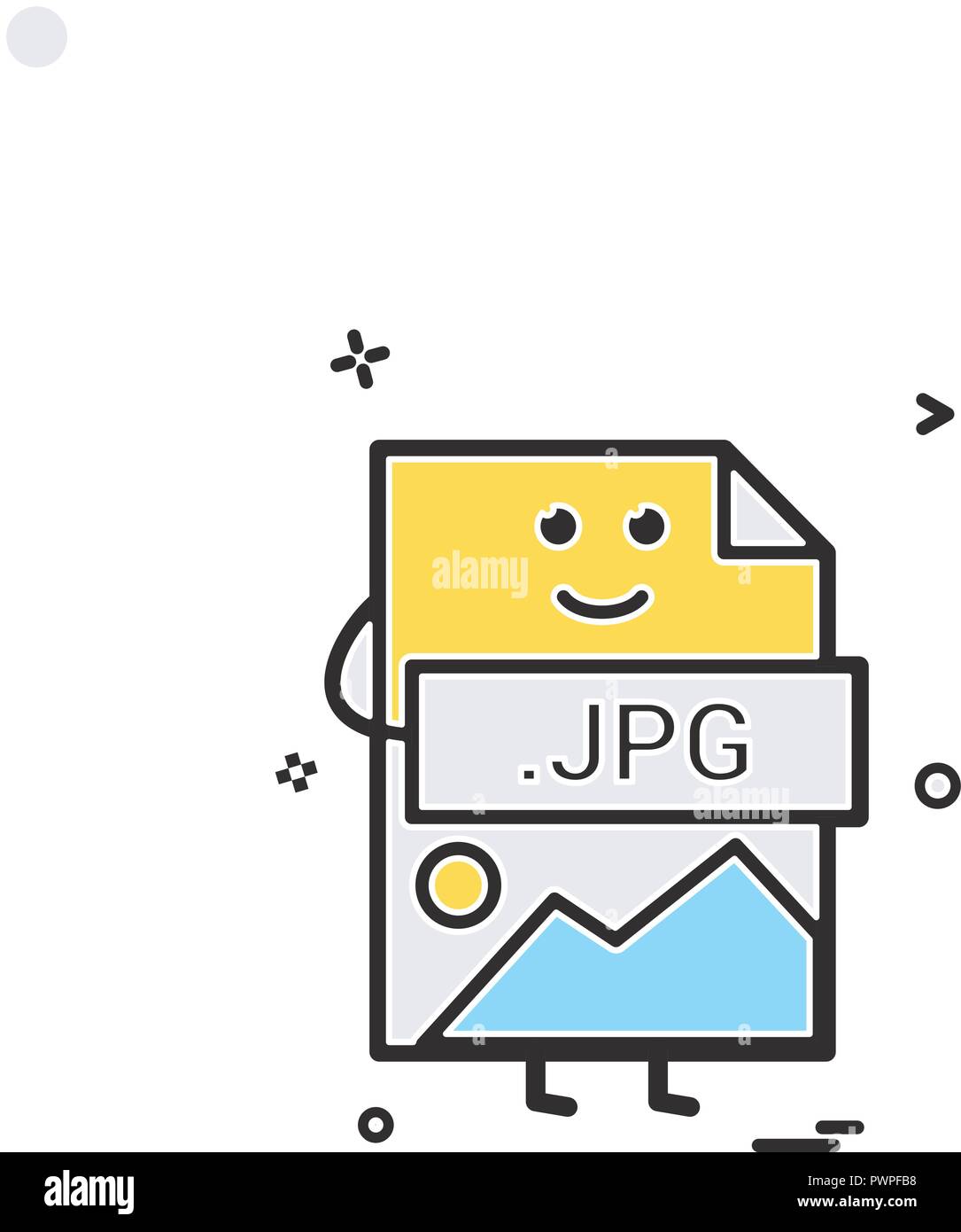 Computer jpg file format type icon vector design Stock Vector Image ...
