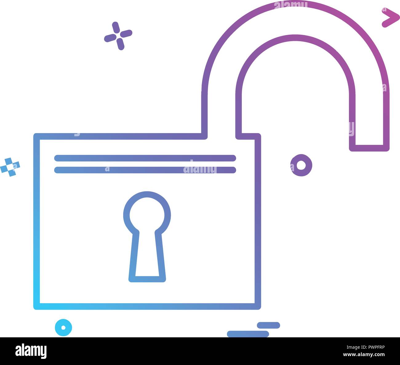 Lock icon design vector Stock Vector Image & Art - Alamy
