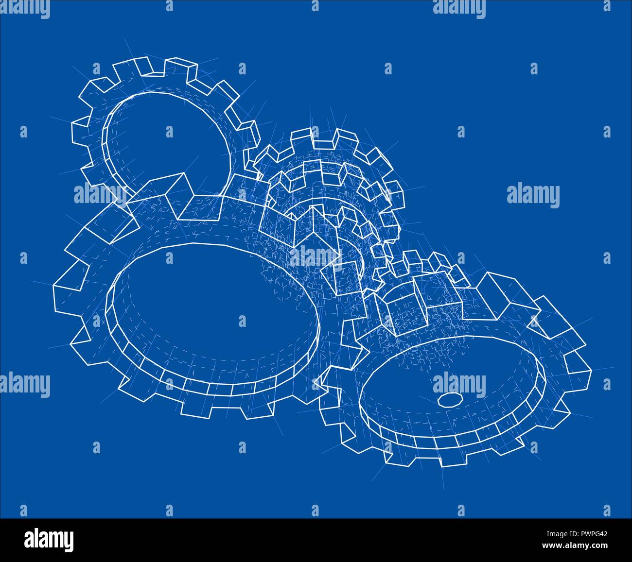 3D gears. Vector Stock Vector Image & Art - Alamy