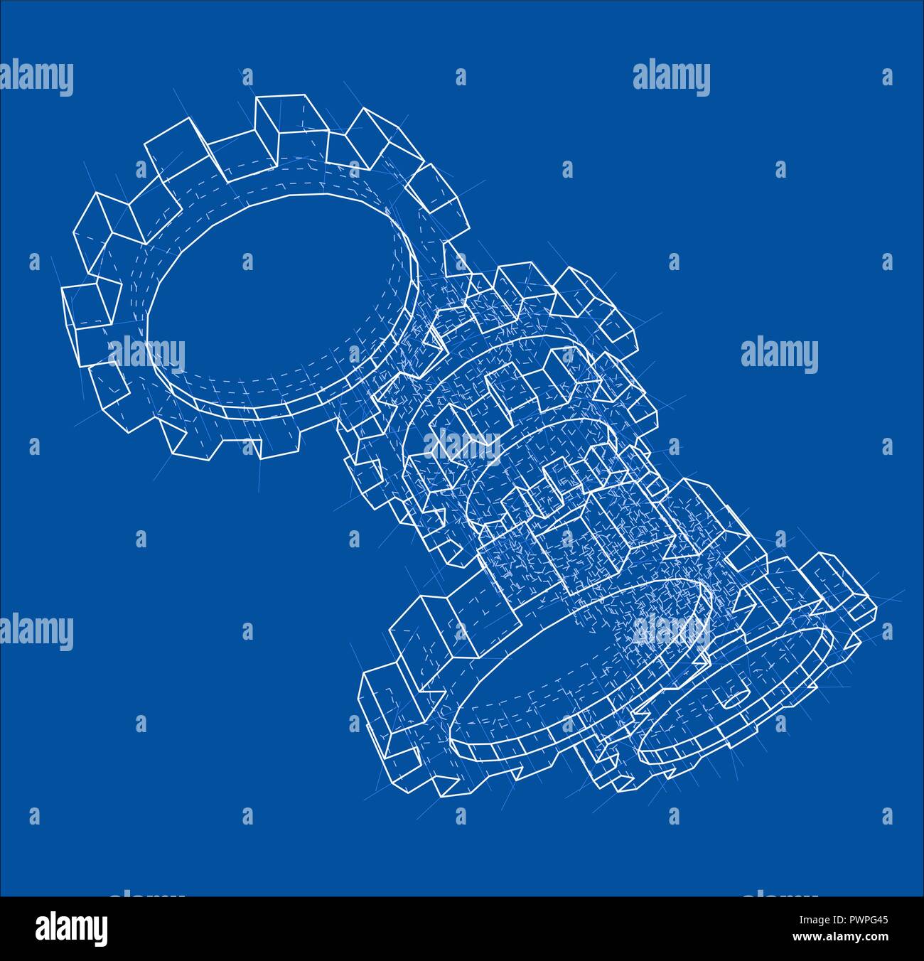 3D gears. Vector Stock Vector Image & Art - Alamy