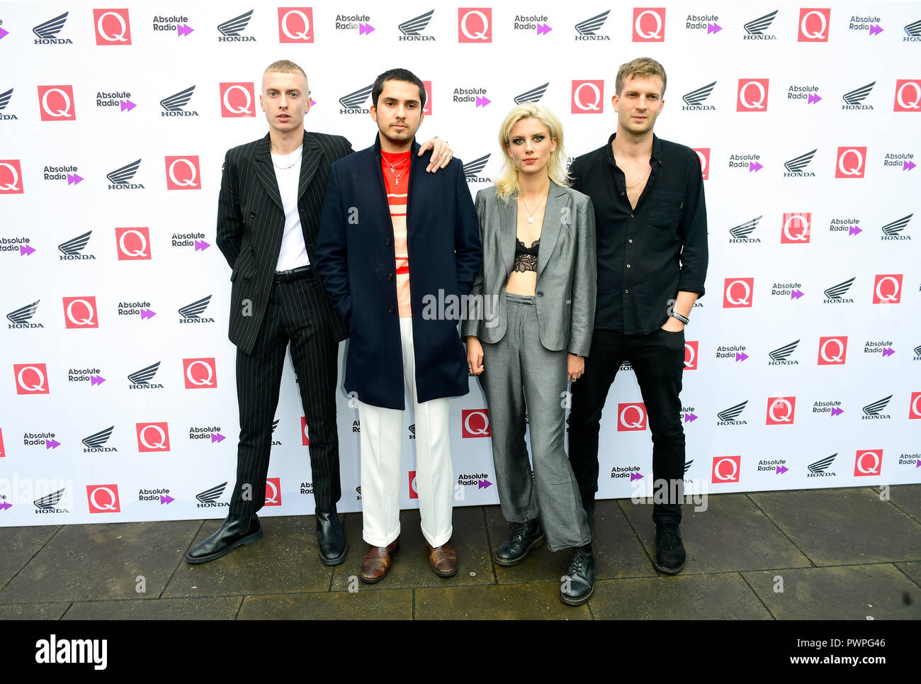 (left to right) Theo Ellis, Joel Amey, Ellie Rowsell and Joff Oddie of ...