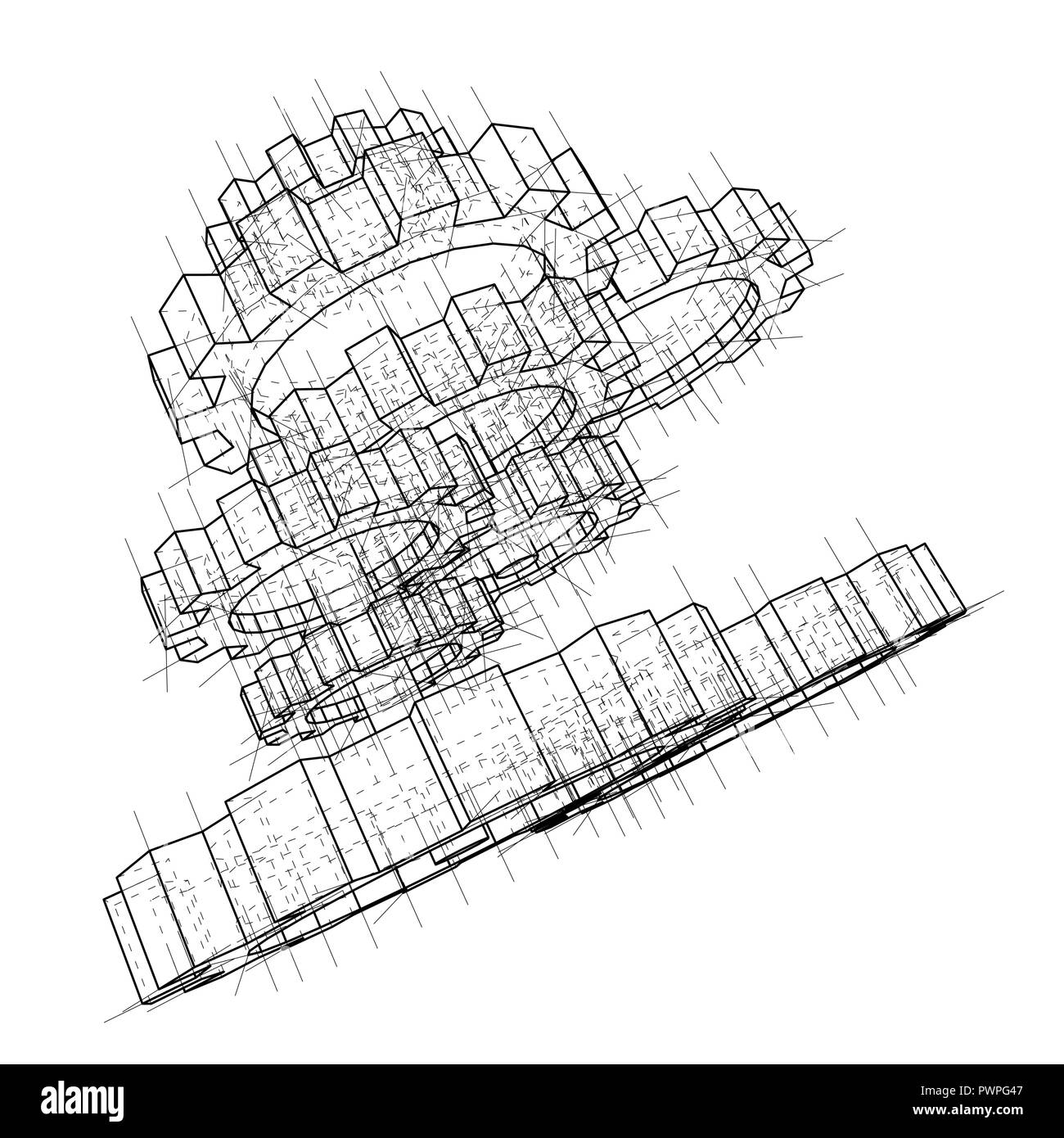 3D gears. Vector Stock Vector Image & Art - Alamy