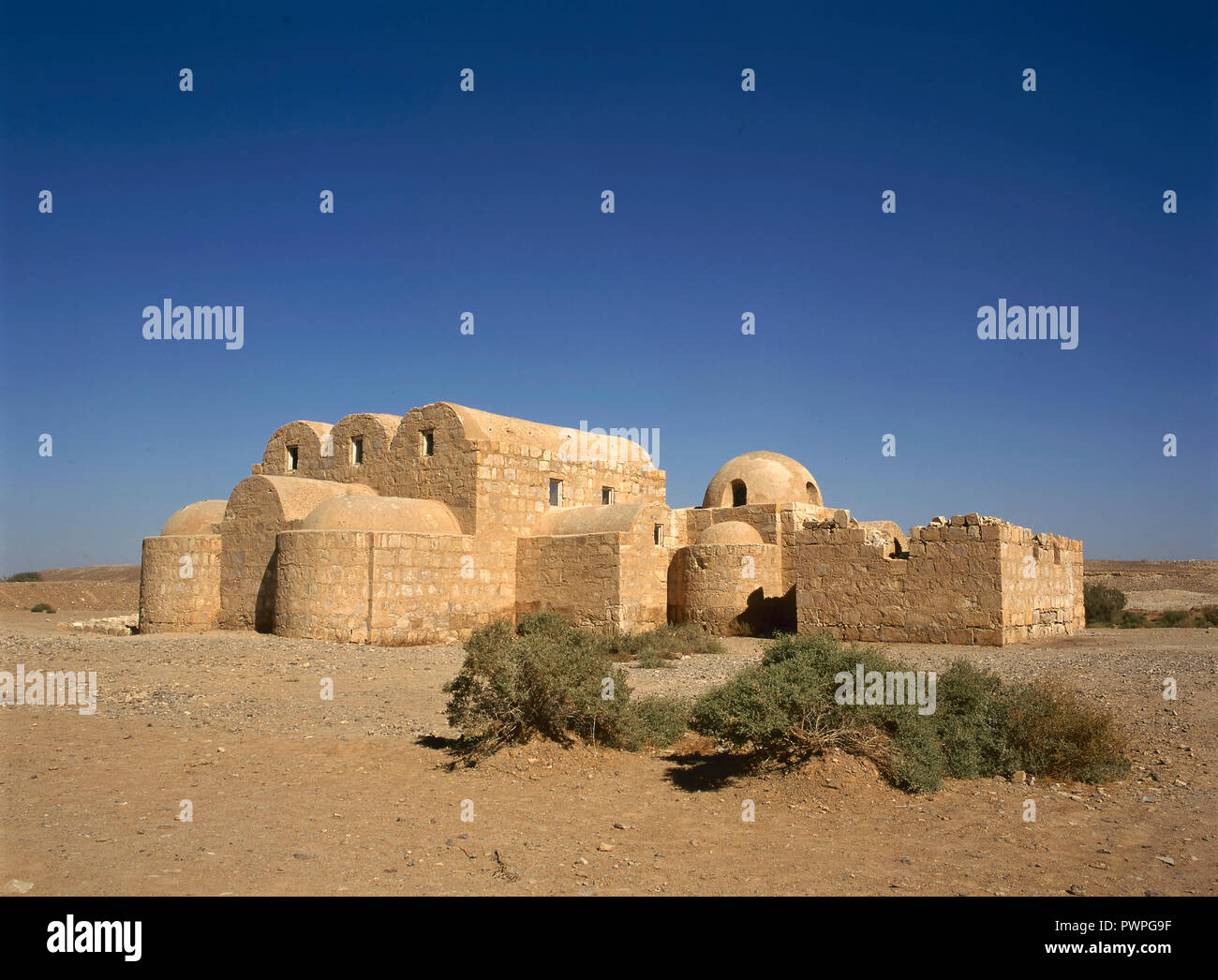 The Amra desert castle (Qasr Amra) near Amman, Jordan. World Heritage ...